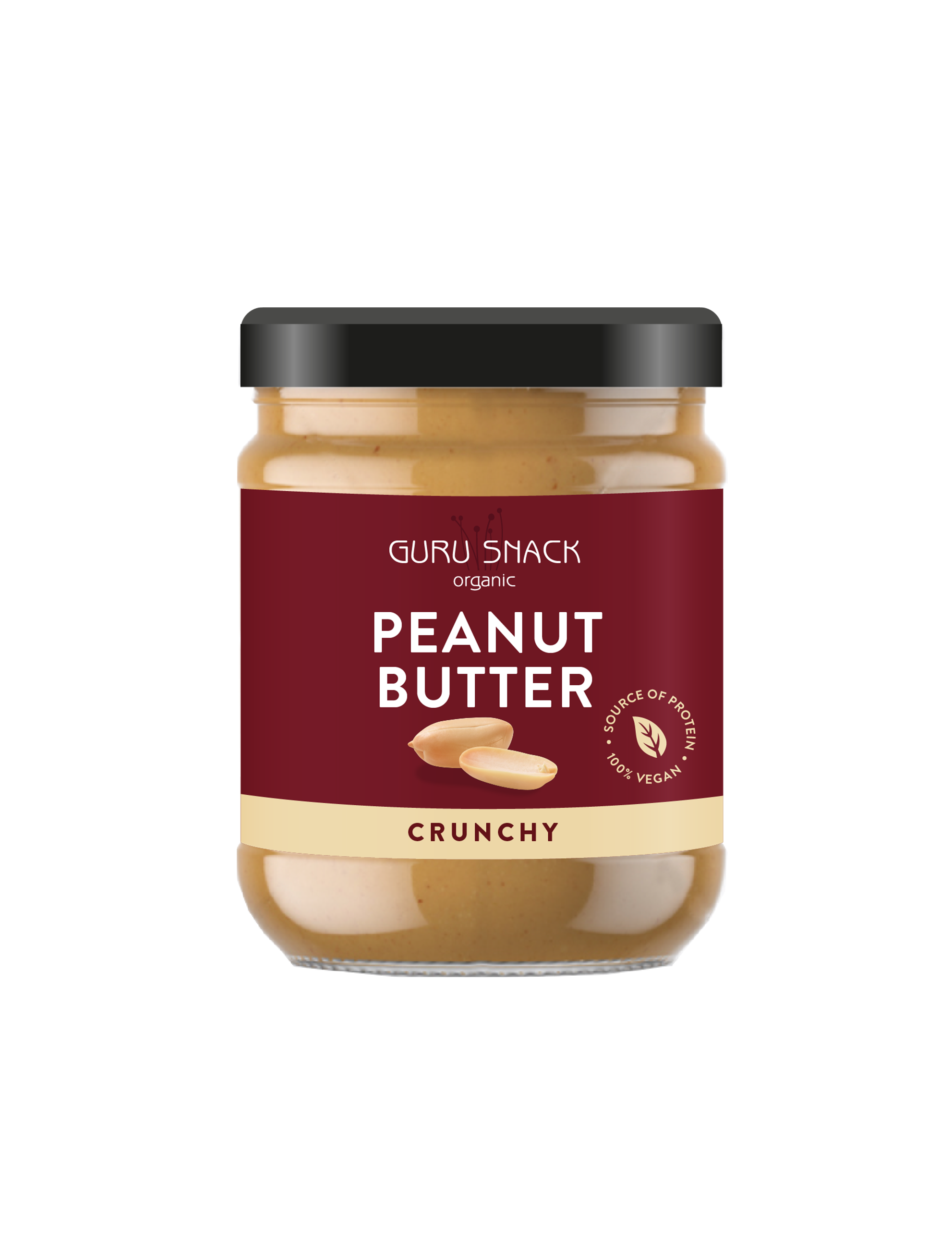 Peanut Butter Crunchy ØKO (500g) | Guru Snack | Guru Shop